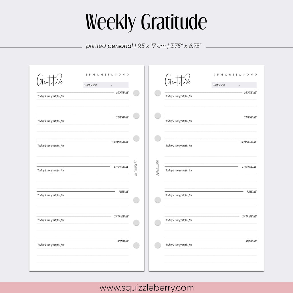 Weekly Gratitude - Personal – SquizzleBerry