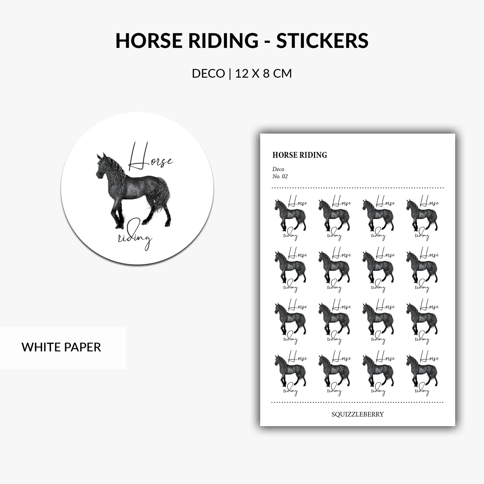 Horse Riding - Deco - Stickers – SquizzleBerry