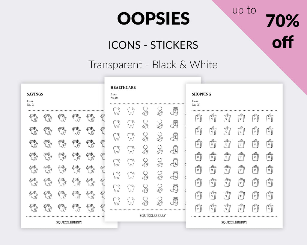 OOPSIE - ICONS - Stickers – SquizzleBerry