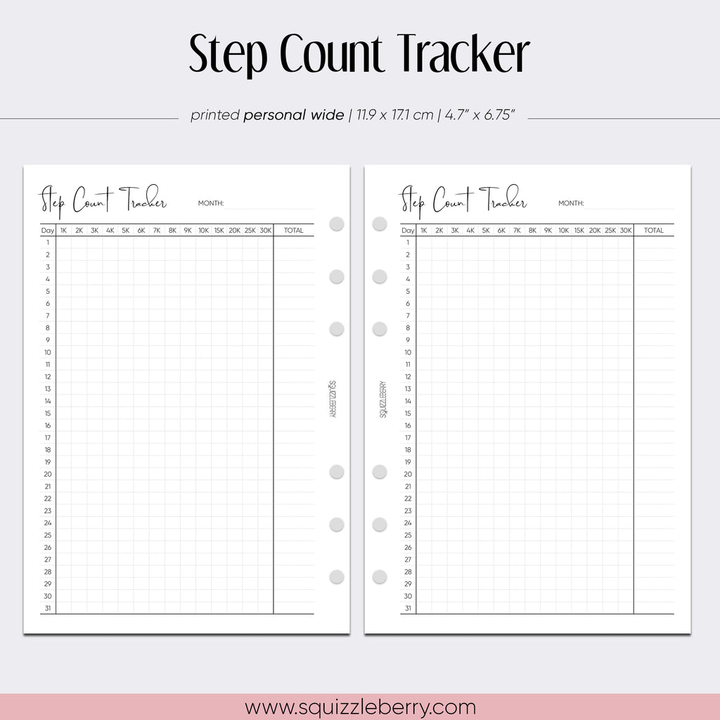 Step Count Tracker - Personal Wide – SquizzleBerry